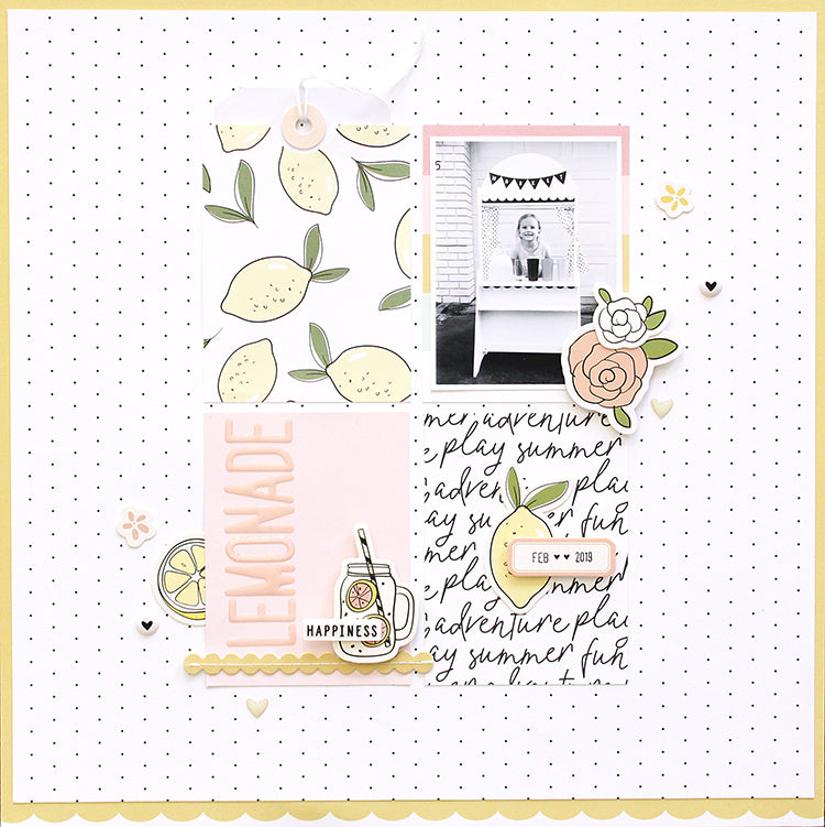 'Lemonade' Layout with the Elizabeth Kit | Mandy Melville – Felicity Jane