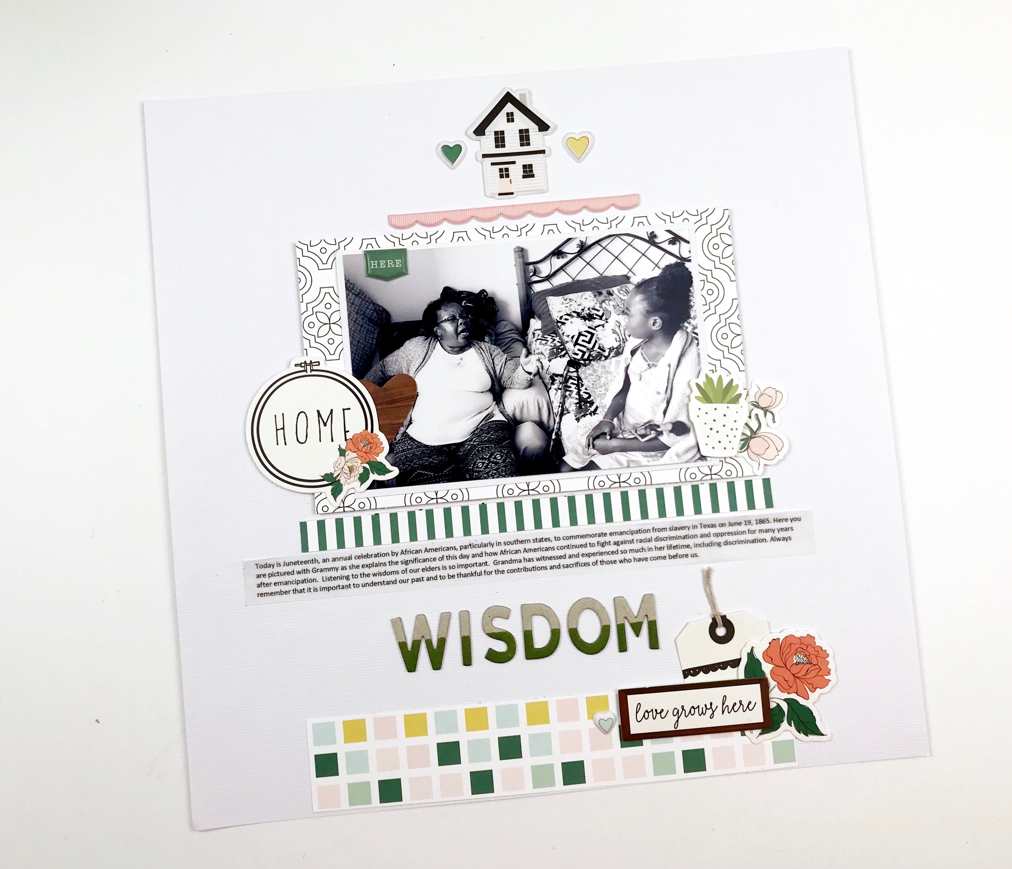 Wisdom Scrapbook Layout | Victoria Calvin – Felicity Jane