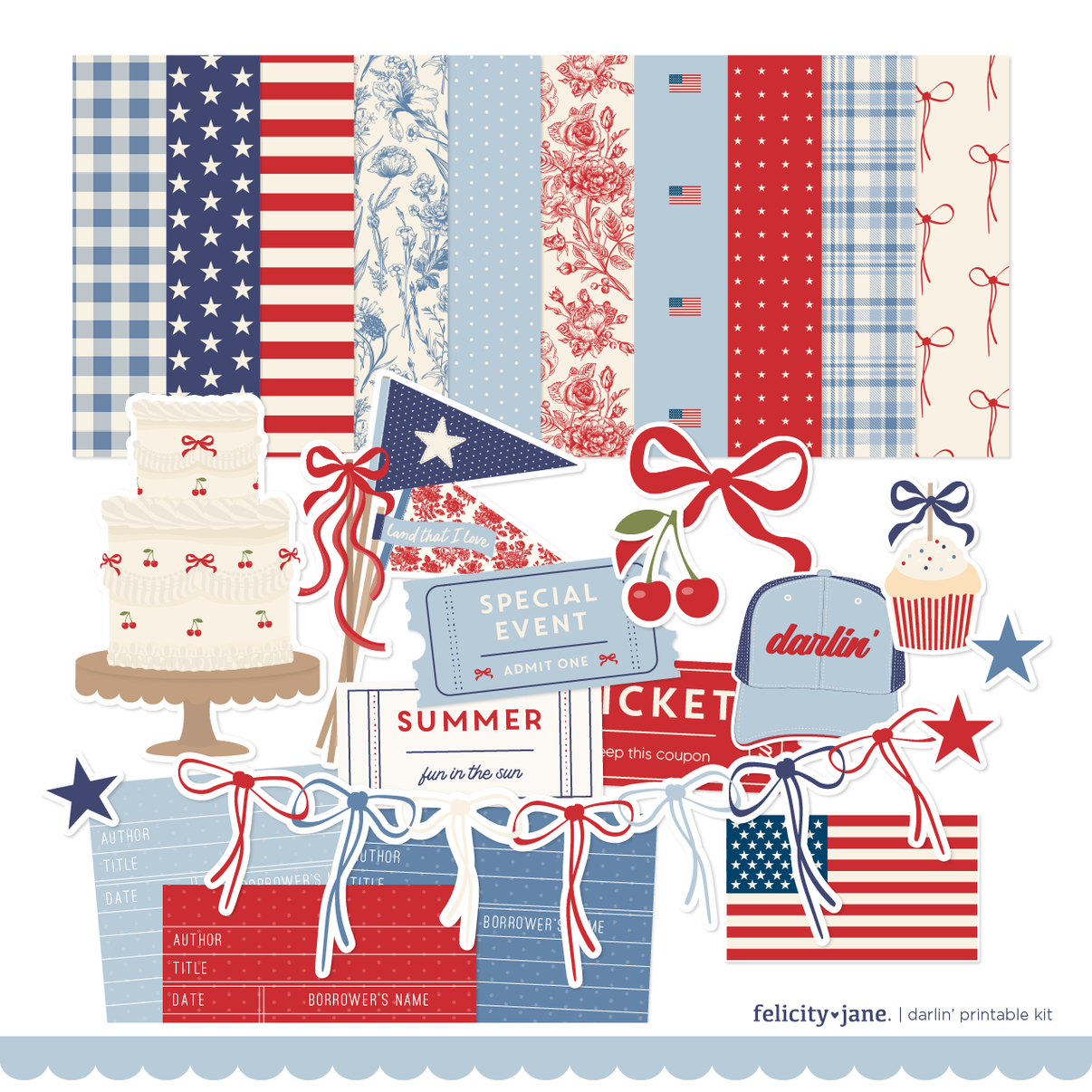 Darlin' | a printable scrapbook kit – Felicity Jane